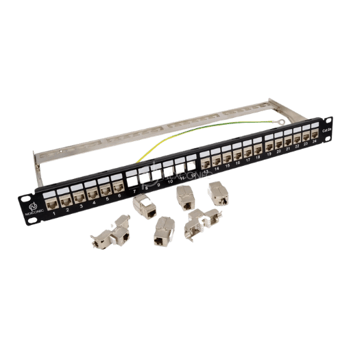 24-Port 1U Blank Keystone Patch Panel for Keystone Jacks - Ideal for ...