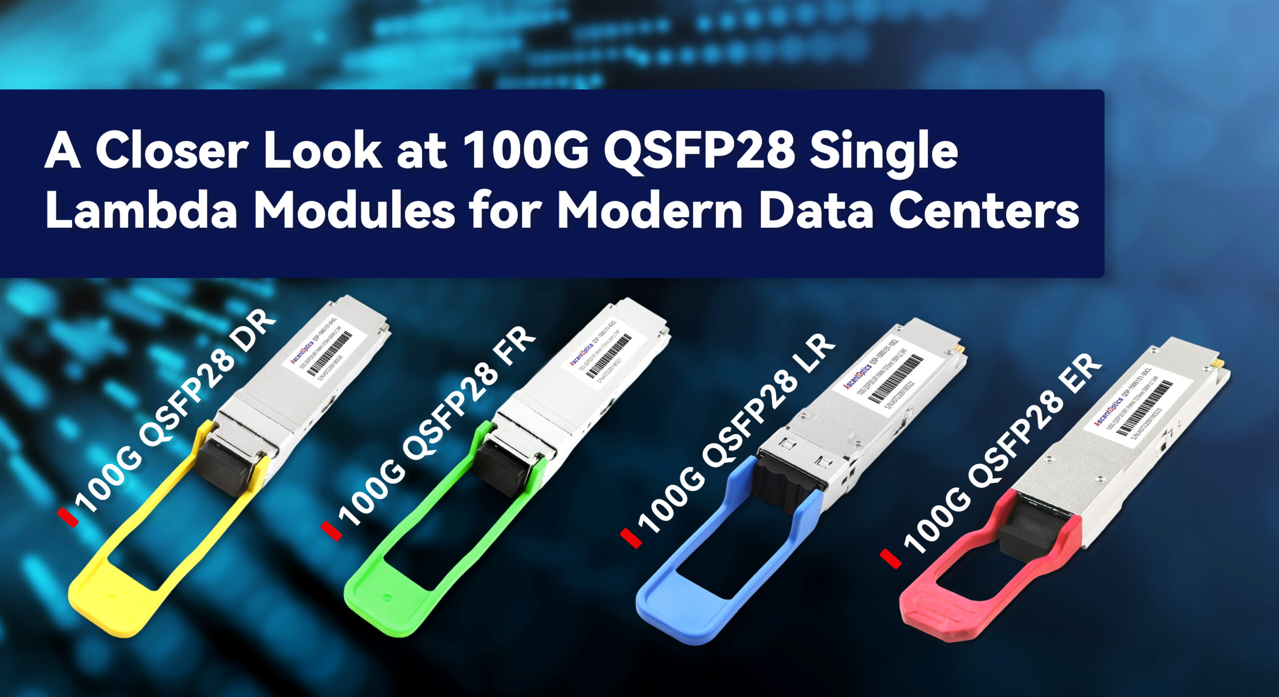 A Closer Look at 100G QSFP28 Single Lambda Modules for Modern Data Centers - AscentOptics Blog