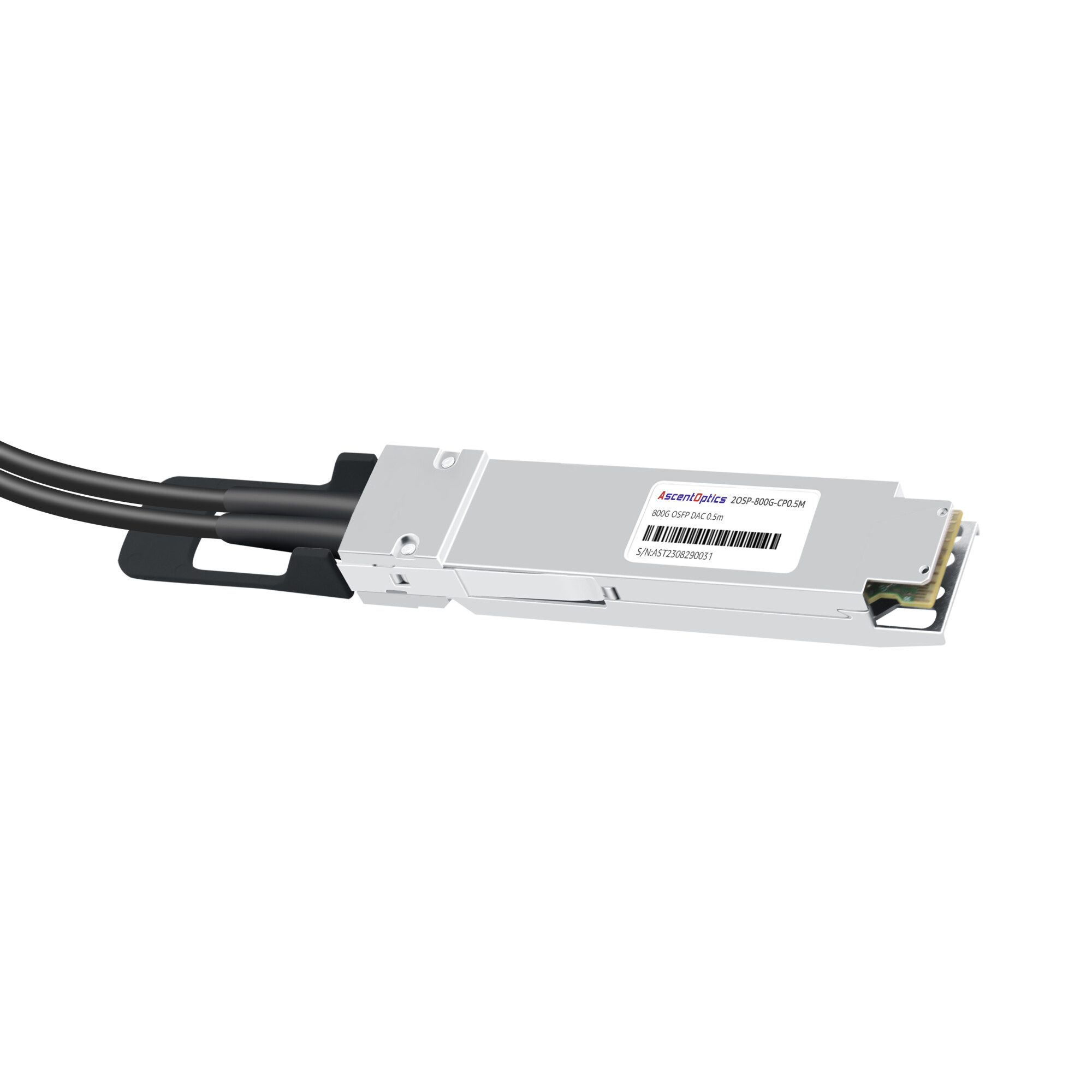 2 x 400G OSFP to 2x 400G OSFP Breakout DAC 0.5m | AscentOptics