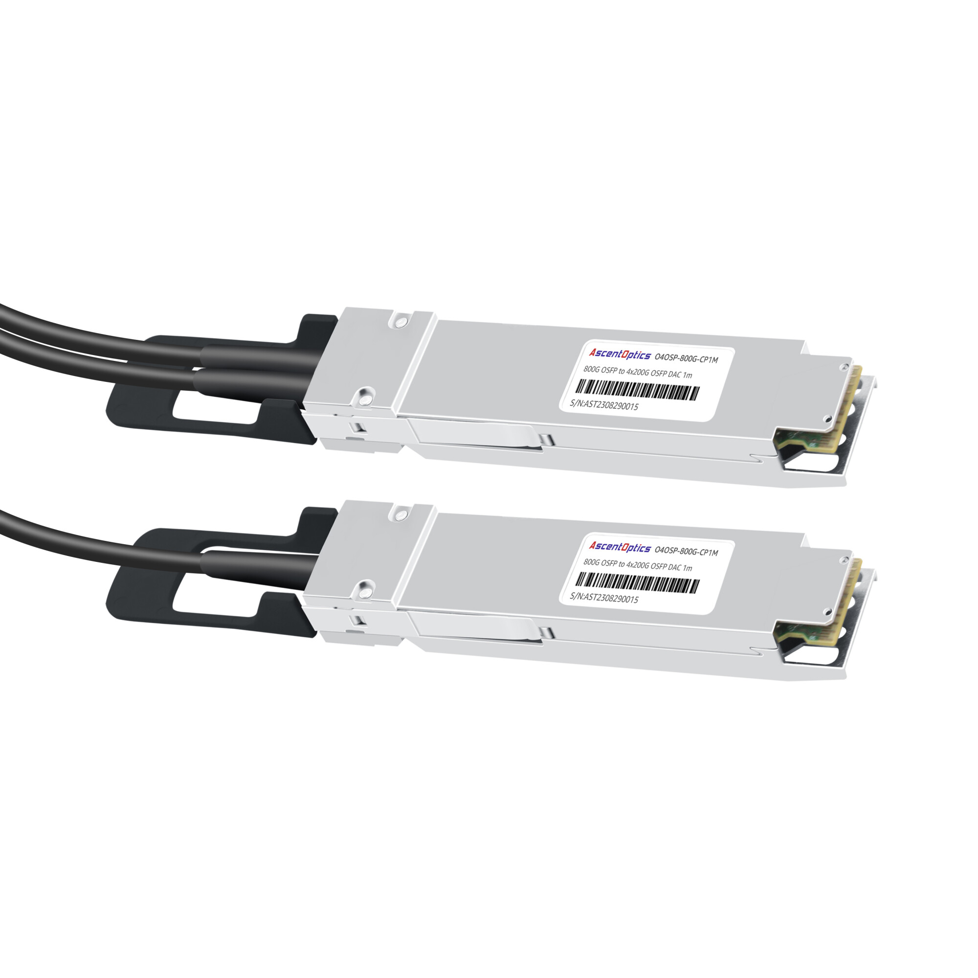 800G OSFP to 4x 200G OSFP Breakout DAC 1m | AscentOptics