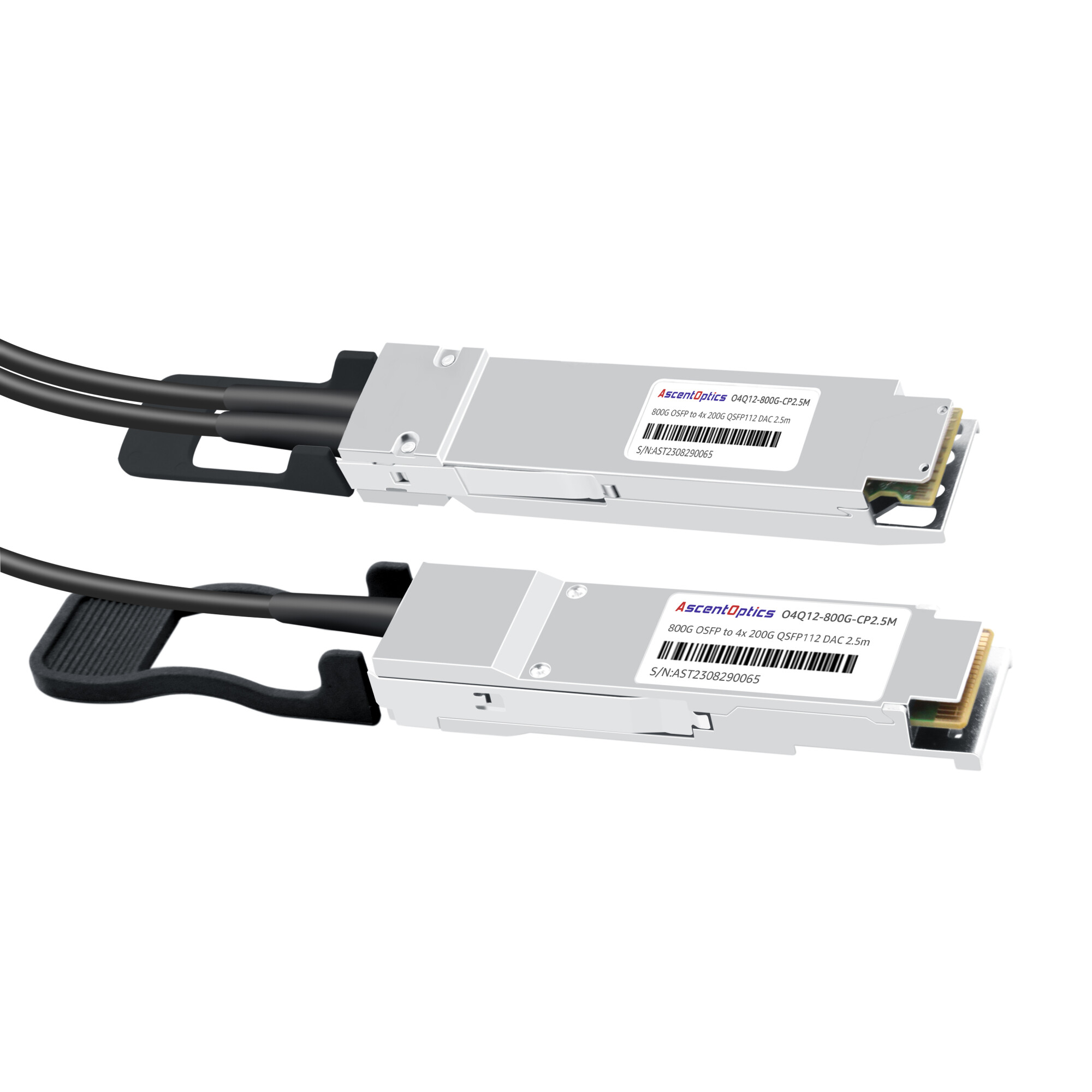 800G OSFP to 4x 200G QSFP112 Breakout DAC 2.5m | AscentOptics