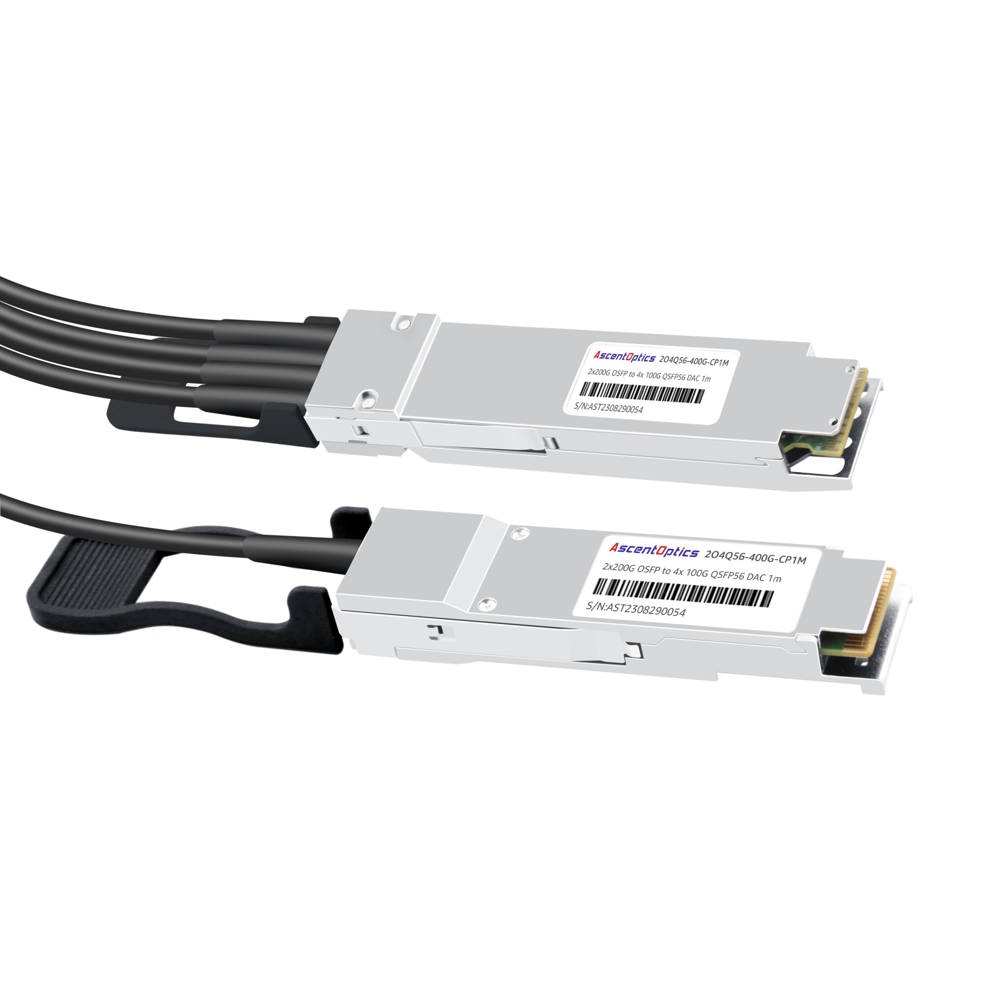 2x200G OSFP to 4x100G QSFP56 Breakout DAC,1m | AscentOptics